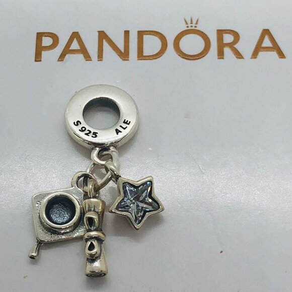 Pandora | Jewelry | Pandora 224 Graduation Triple Dangle Charm | Poshmark